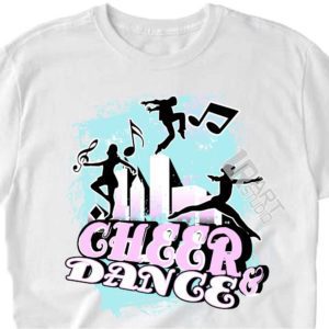CHEER AND DANCE t-shirt logo design with adjustable text and all ...