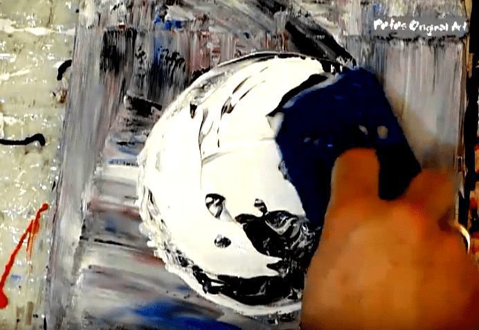 3d_Abstract_Sphere_painting_techniques_on_small_canvas | UrArtStudio