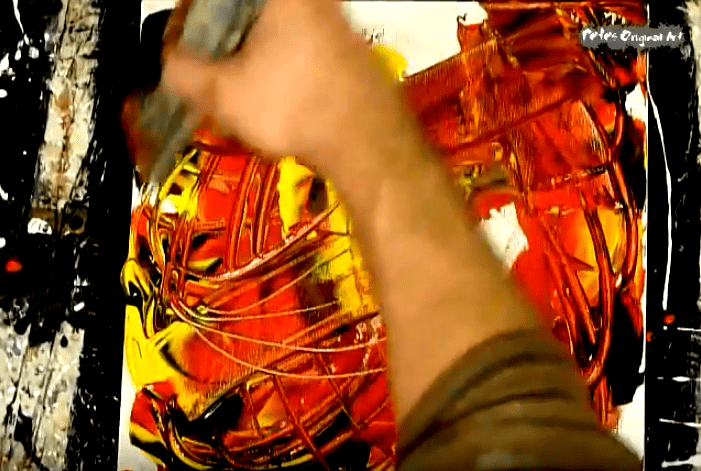 Paint_scraping_abstract_painting_techniques_small_canvas - UrArtStudio