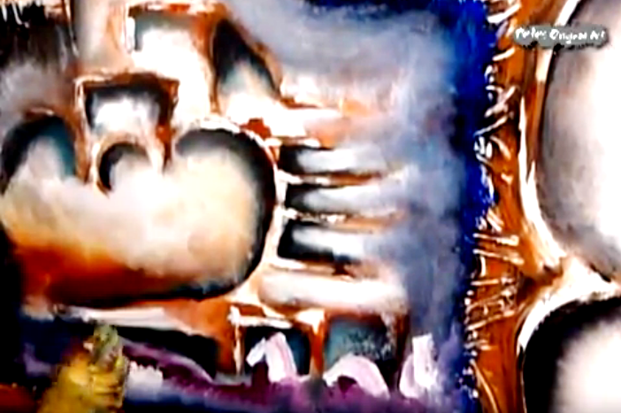 Working On Creating Depth In Abstract Painting Large Canvas Urartstudio