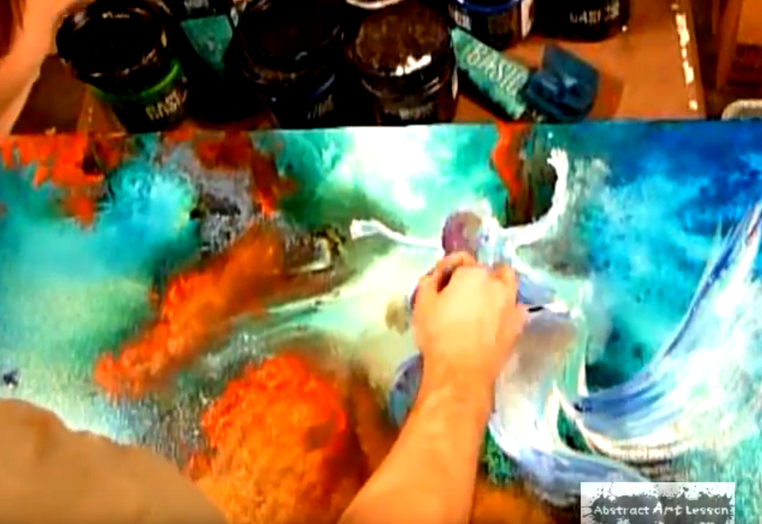 Abstract_painting_of_a_mermaid | UrArtStudio