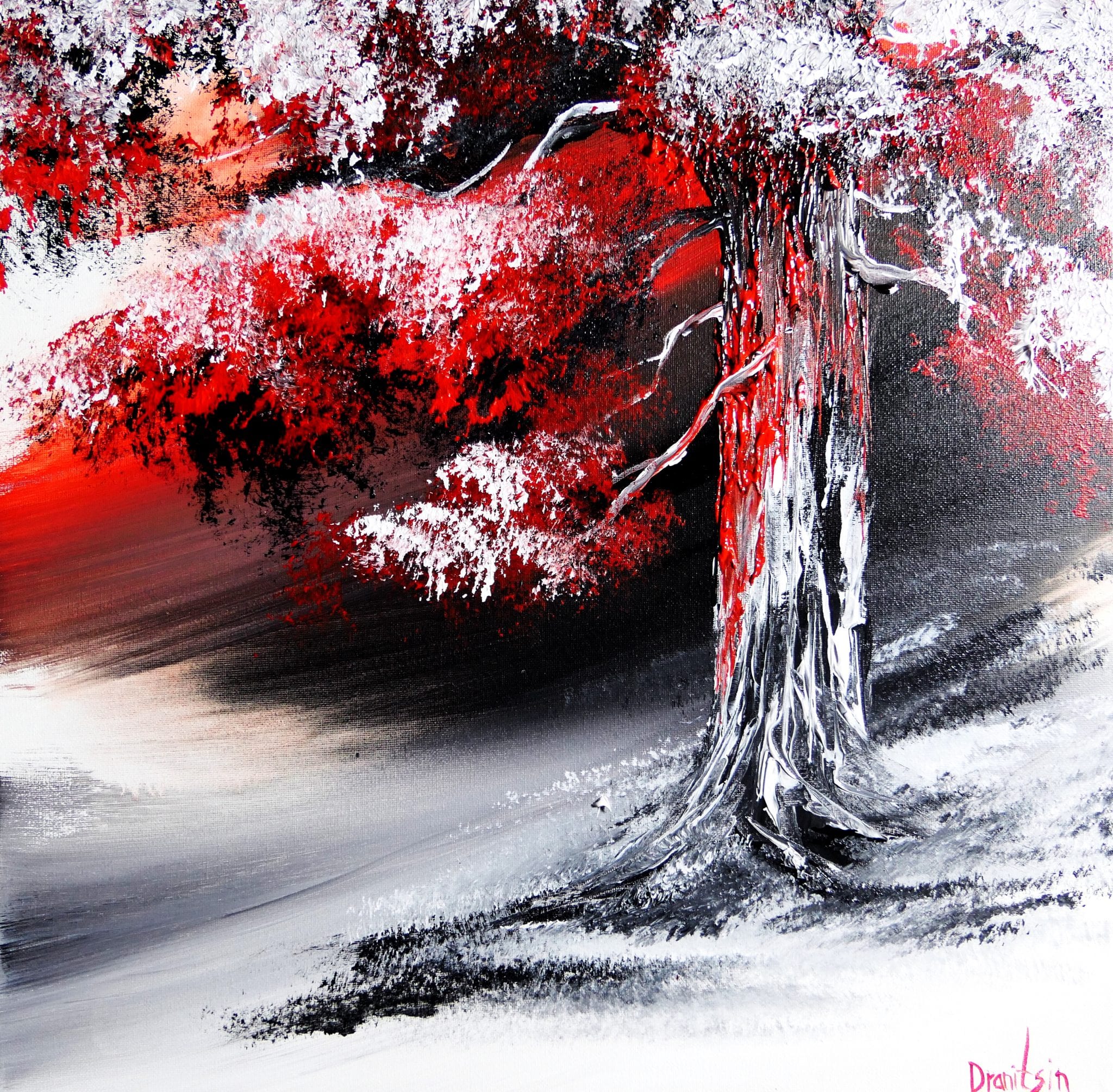 RED-ON-BLACK-TREE | UrArtStudio