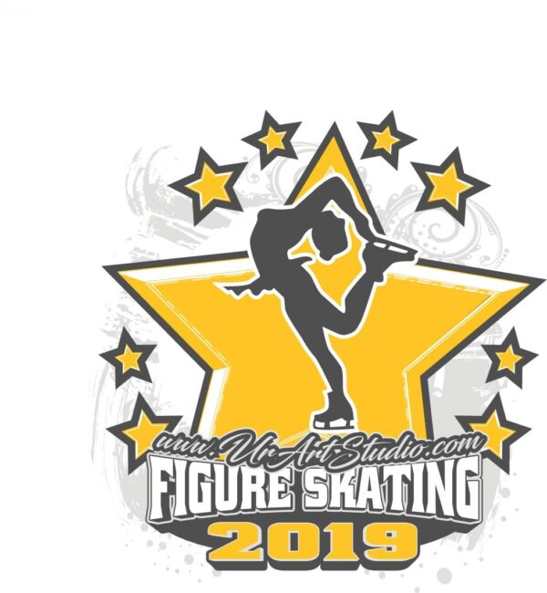 FIGURE SKATING ADJUSTABLE LOGO DESIGN EPS, AI, PDF – UrArtStudio