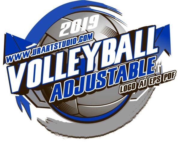 VOLLEYBALL ADJUSTABLE LOGO DESIGN EPS, AI, PDF 009 – UrArtStudio