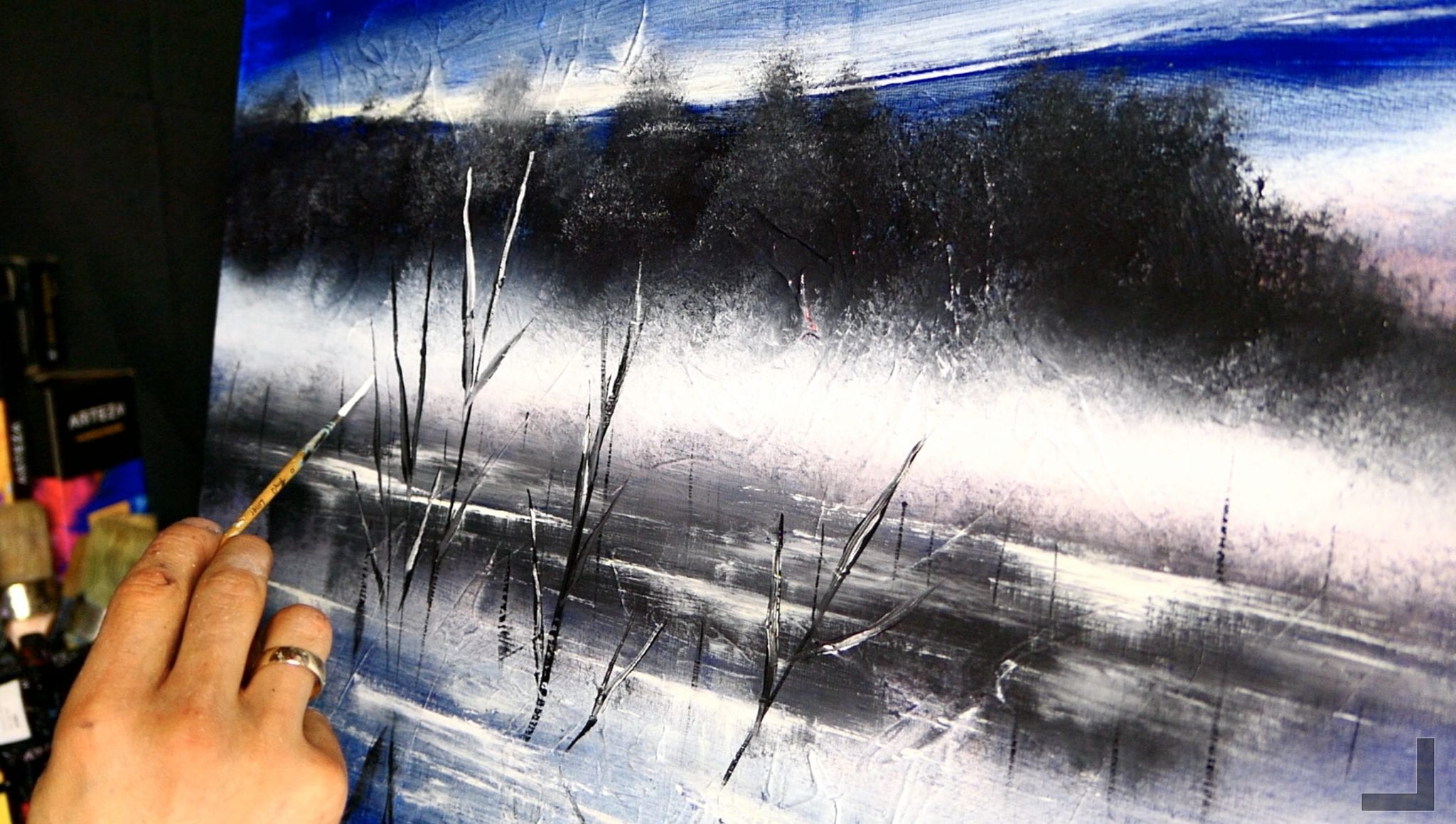 SIMPLE REFLECTION | ACRYLIC PAINTING TECHNIQUES | DRANITSIN1 | UrArtStudio