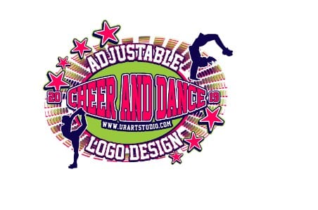 CHEER AND DANCE ADJUSTABLE VECTOR LOGO DESIGN FOR PRINT AI EPS PDF PSD ...
