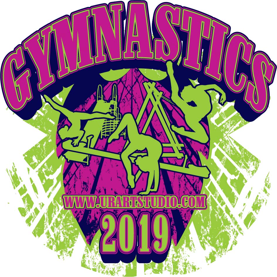 GYMNASTICS ADJUSTABLE LOGO DESIGN 670 - UrArtStudio