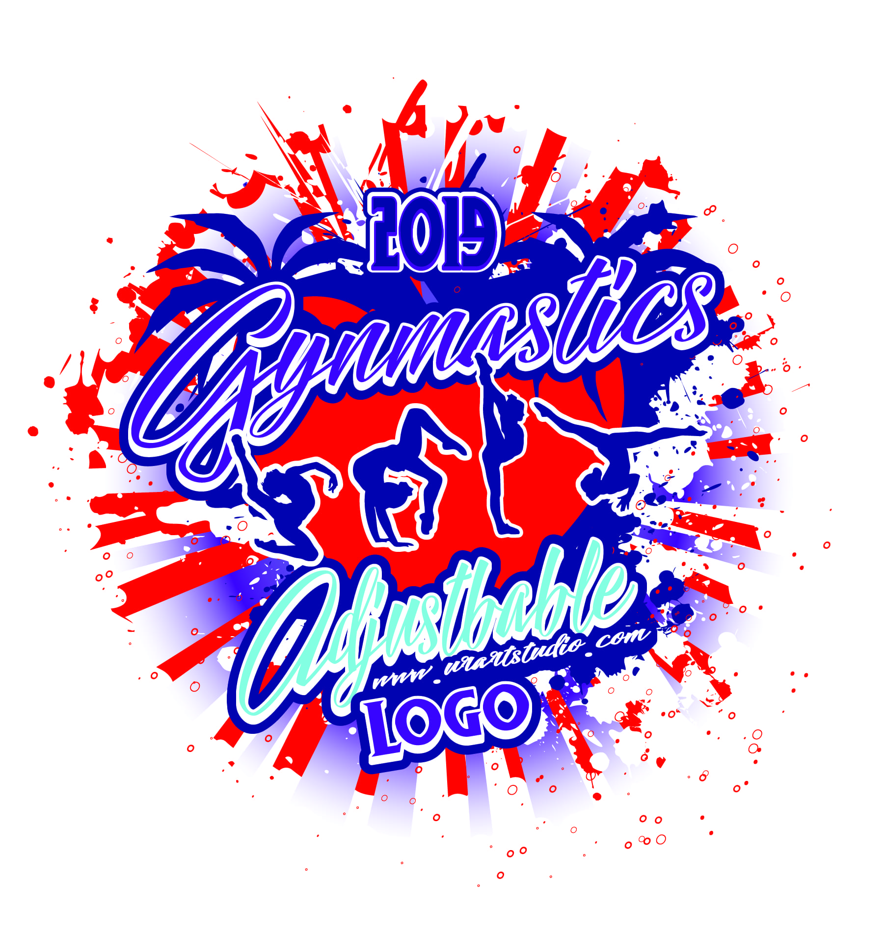 GYMNASTICS-ADJUSTABLE-LOGO-DESIGN-672 | UrArtStudio