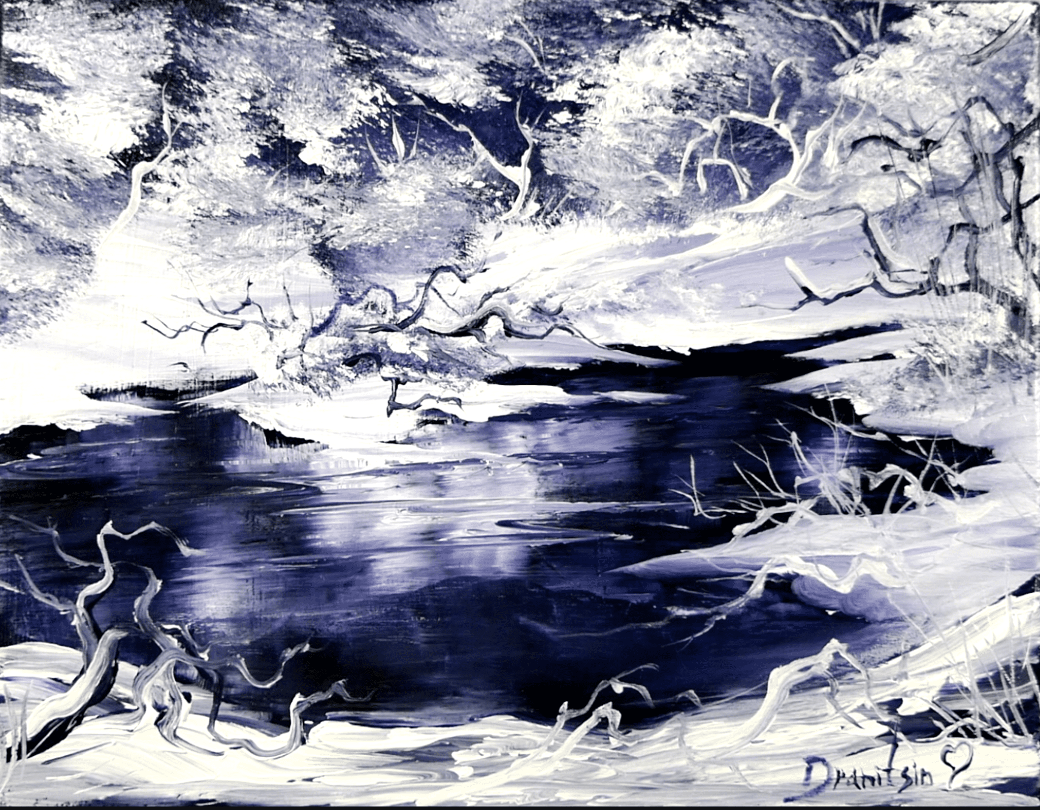 Winter Pond - UrArtStudio