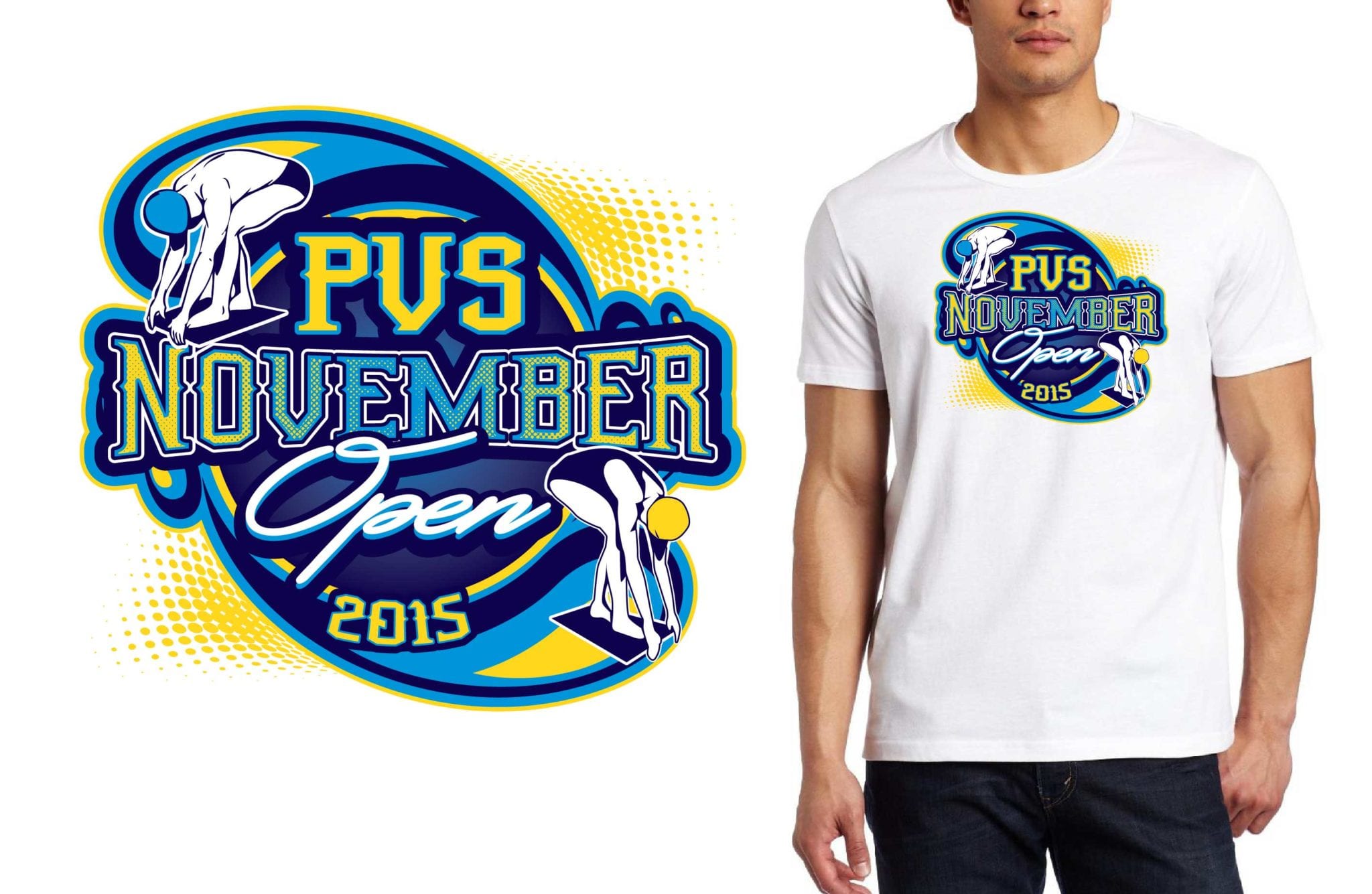 2015 PVS November Open swim logo design - UrArtStudio
