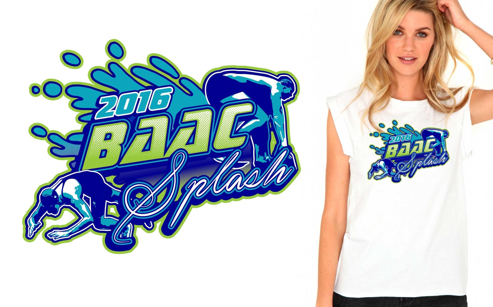 2016 BAAC Swim Meet logo design - UrArtStudio