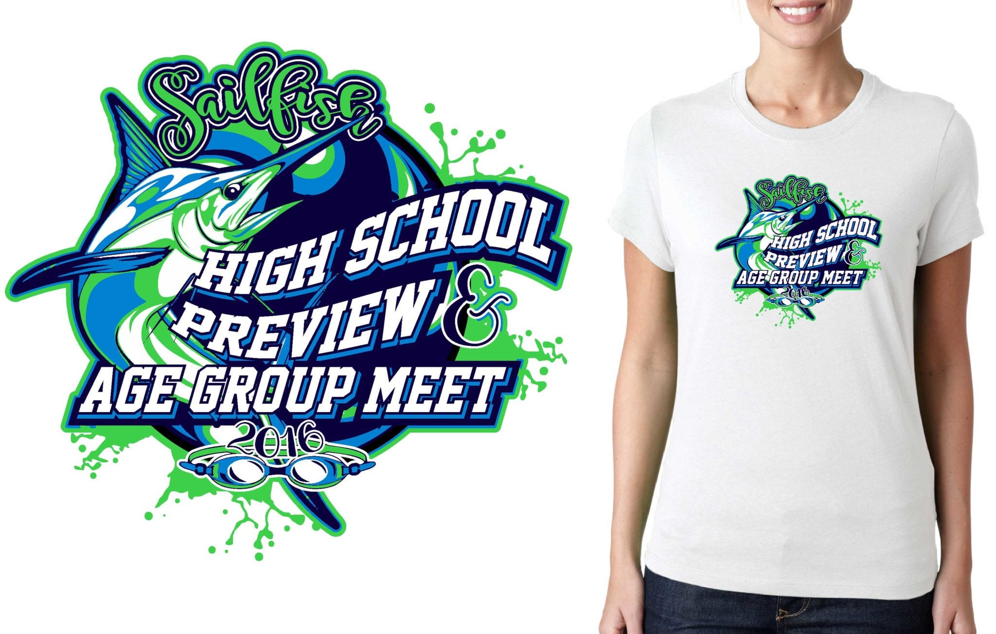 PRINT 16 Sailfish High School Preview and Age Group Meet meet logo ...