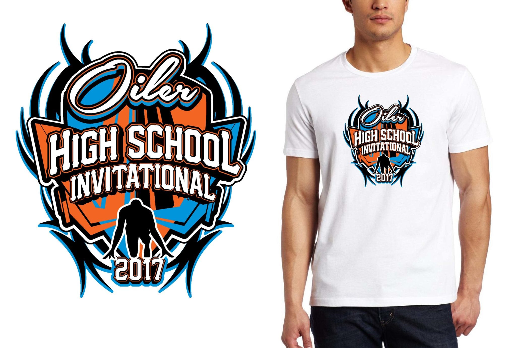 PRINT 2 4 2017 Oiler High School Invitational track logo design ...