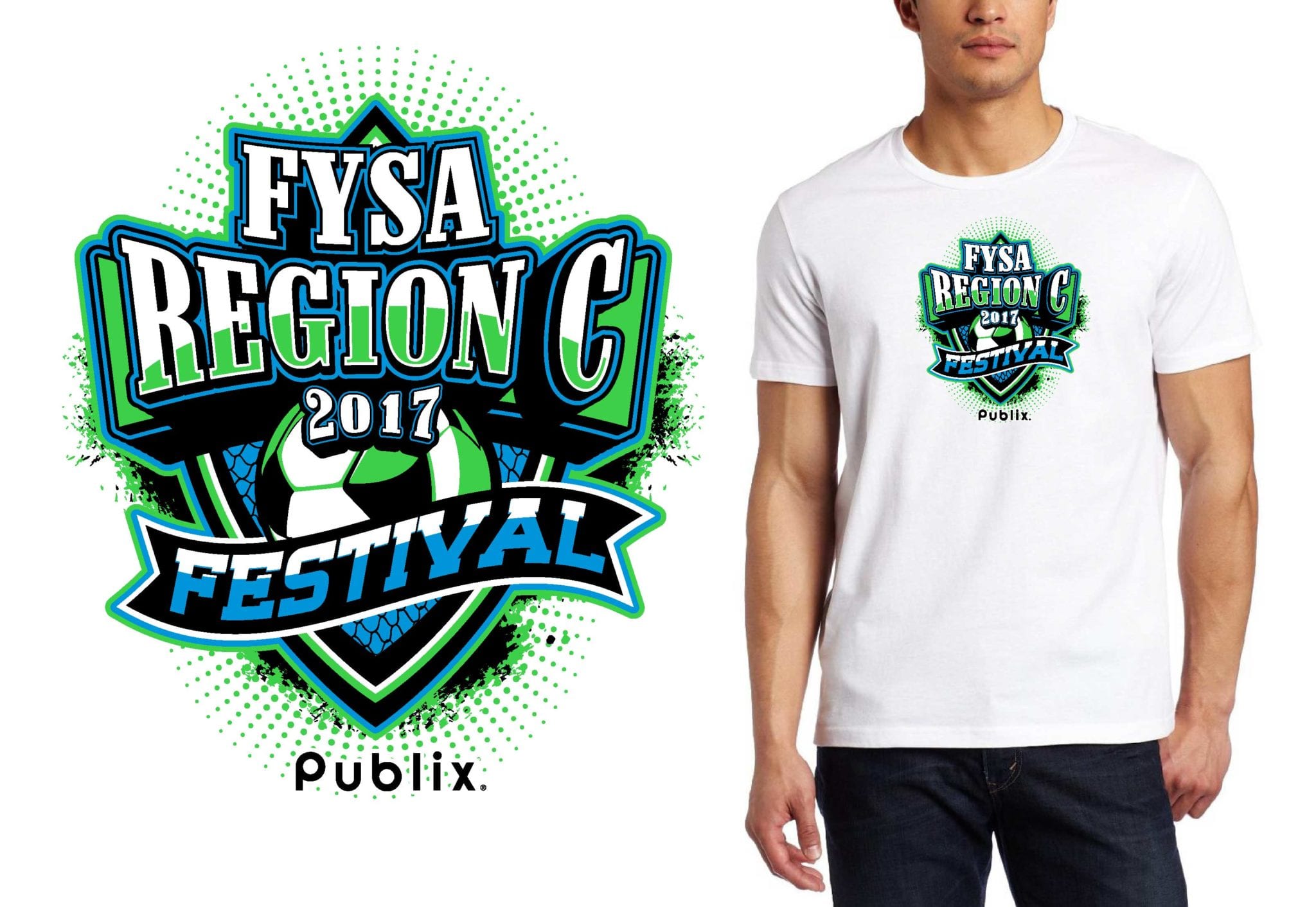 FYSA Region C Festival soccer logo design - UrArtStudio