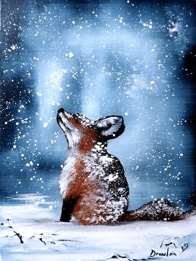 FOX IN THE SNOW - UrArtStudio