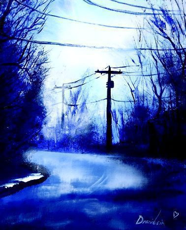 POWER LINES IN THE MORNING - UrArtStudio