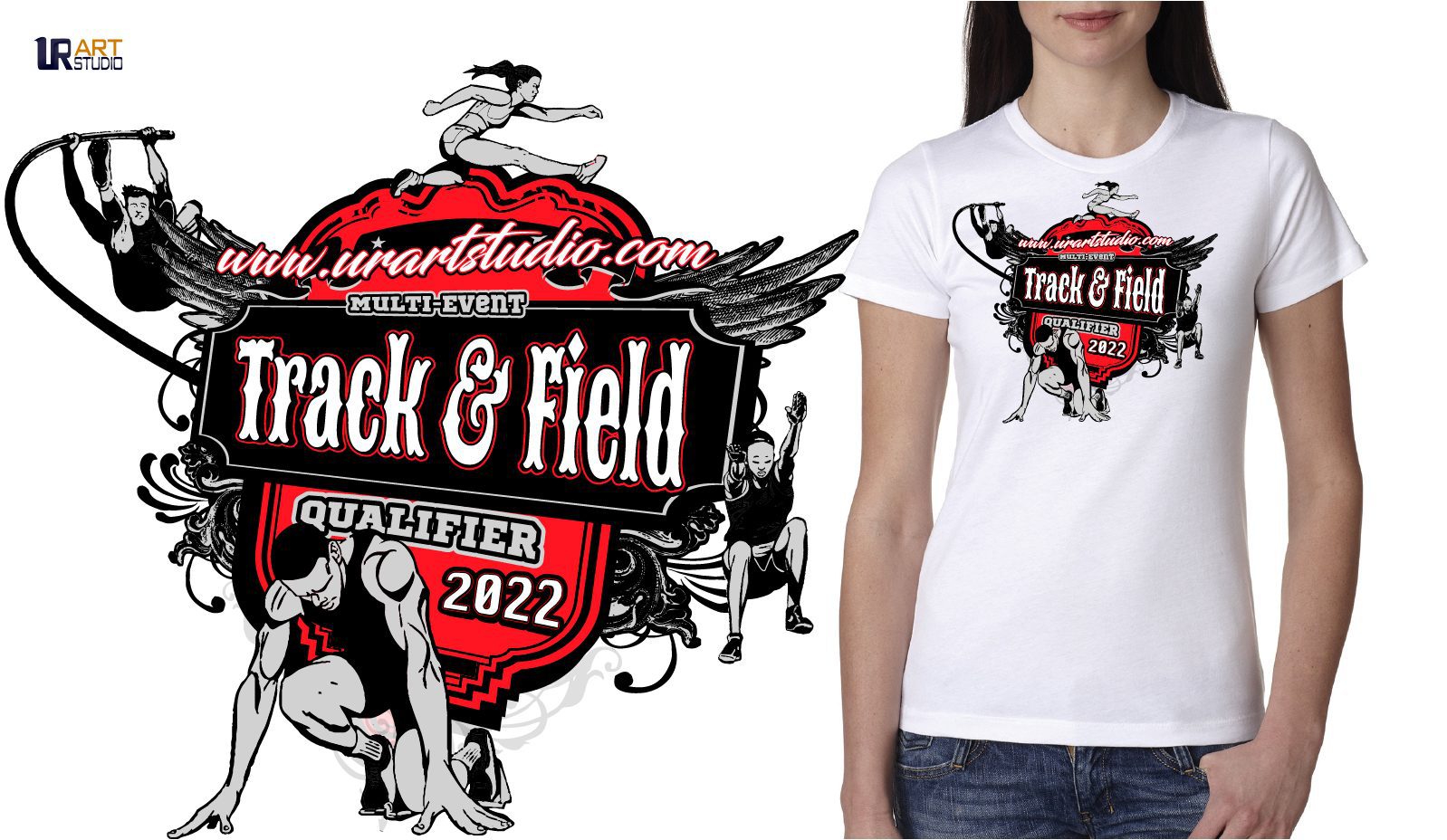 TRACK AND FIELD MULTI EVENT QUALIFIER PRINTABLE VECTOR LOGO DESIGN 2022 ...