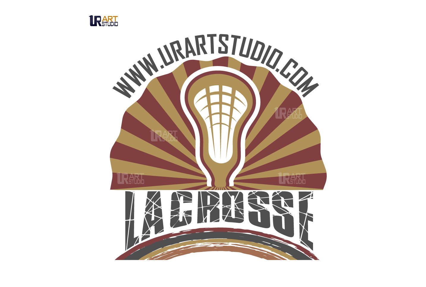 LACROSSE DOWNLOADABLE LOGO DESIGN BROKEN GLASS | UrArtStudio