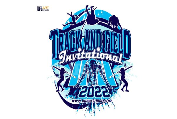 TRACK AND FIELD INVITATIONAL 2022 LOGO DESIGN FOR PRINT – UrArtStudio