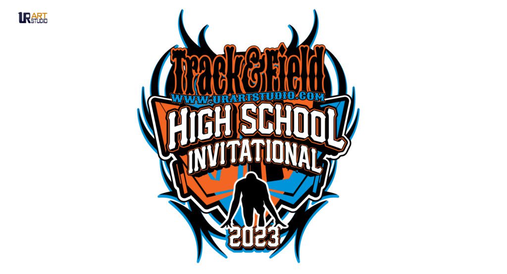 TRACK AND FIELD HIGH SCHOOL INVITATIONAL 2023 VECTOR LOGO DESIGN FOR ...