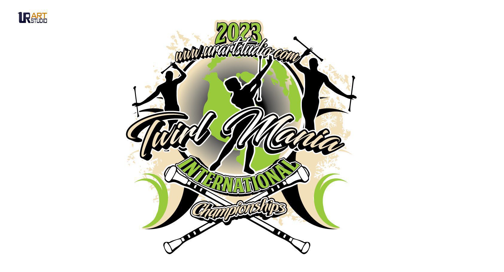 TWIRL MANIA INTERNATIONAL CHAMPIONSHIPS VECTOR LOGO DESIGN FOR PRINT ...