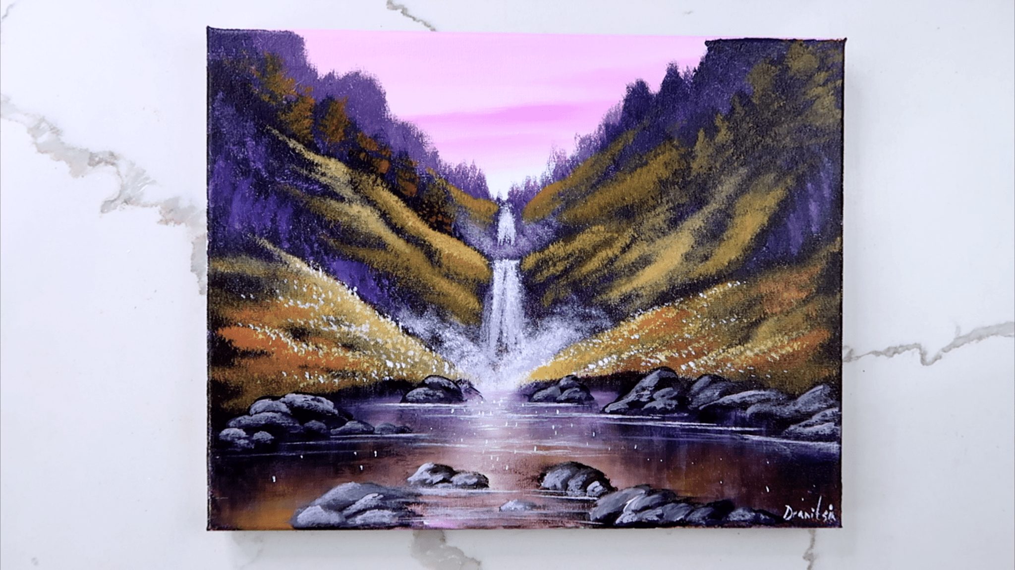 MOUNTAIN WATERFALL - UrArtStudio