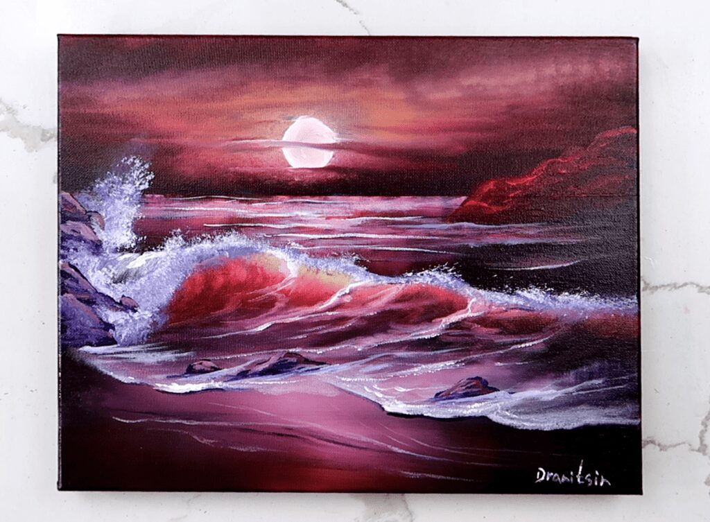 MOONLIT WAVE | UrArtStudio