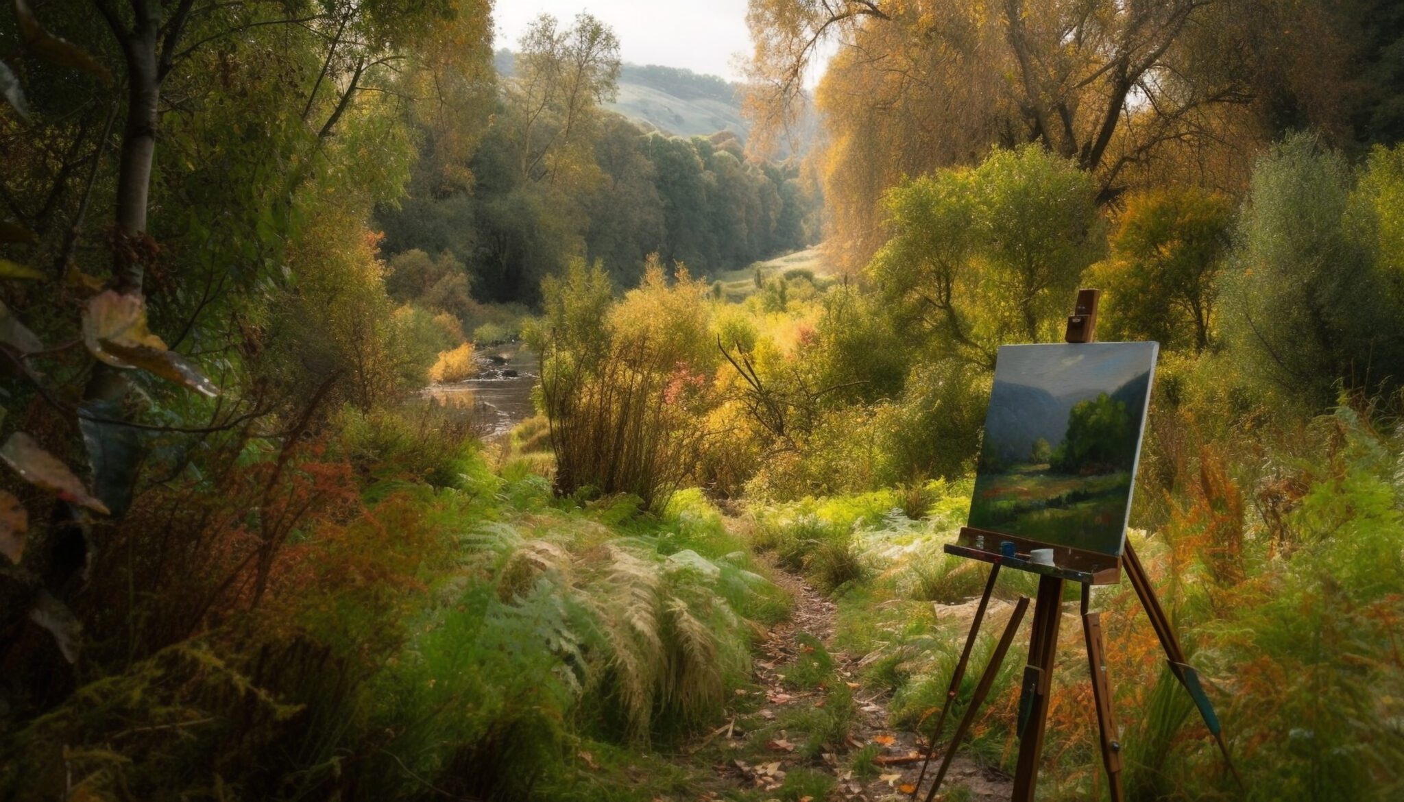 Brush Techniques for Atmospheric Perspective in Acrylic Landscapes ...