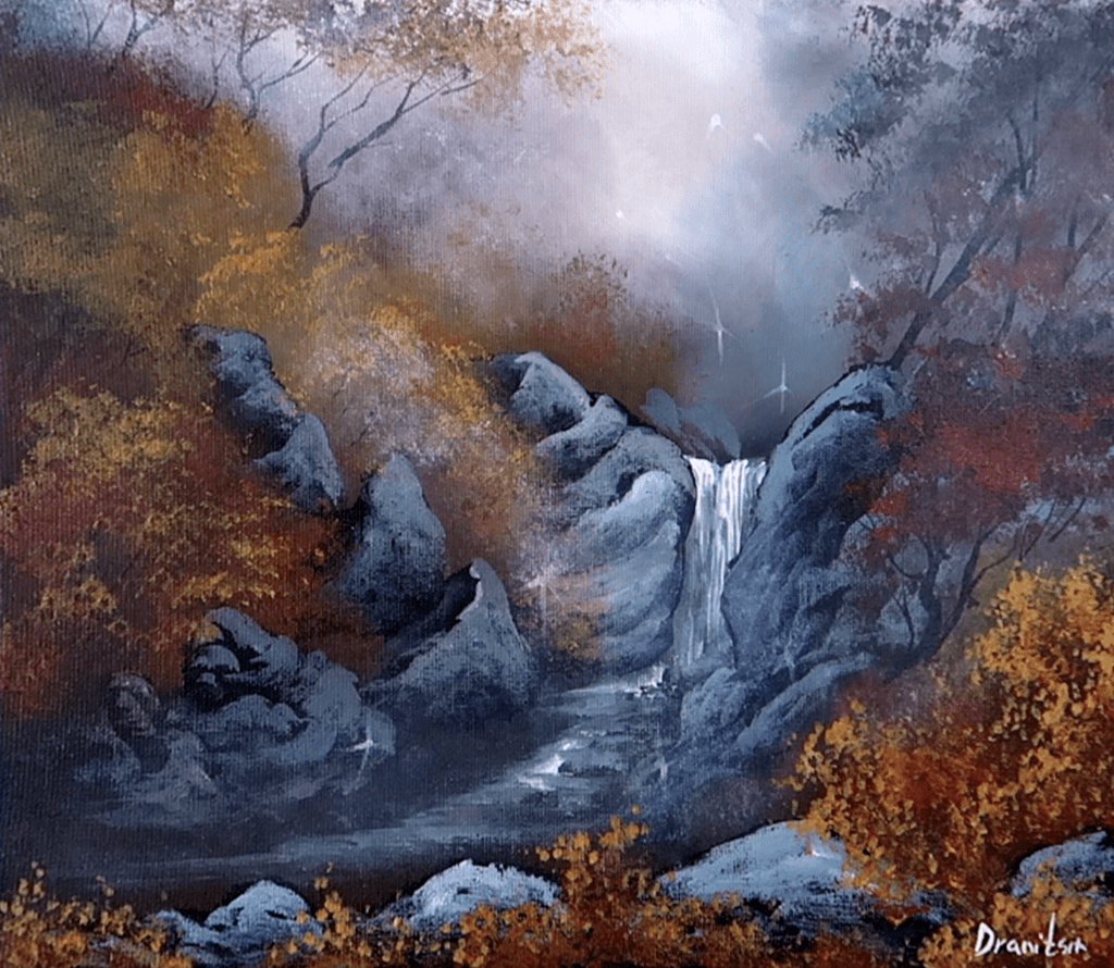 Enchanting Mist: A Step-by-Step Acrylic Painting Tutorial of a Foggy ...