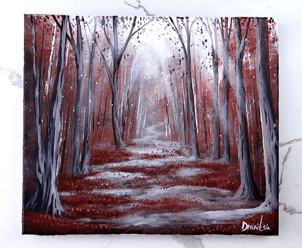 Late Autumn Path: Rusty Forest – UrArtStudio