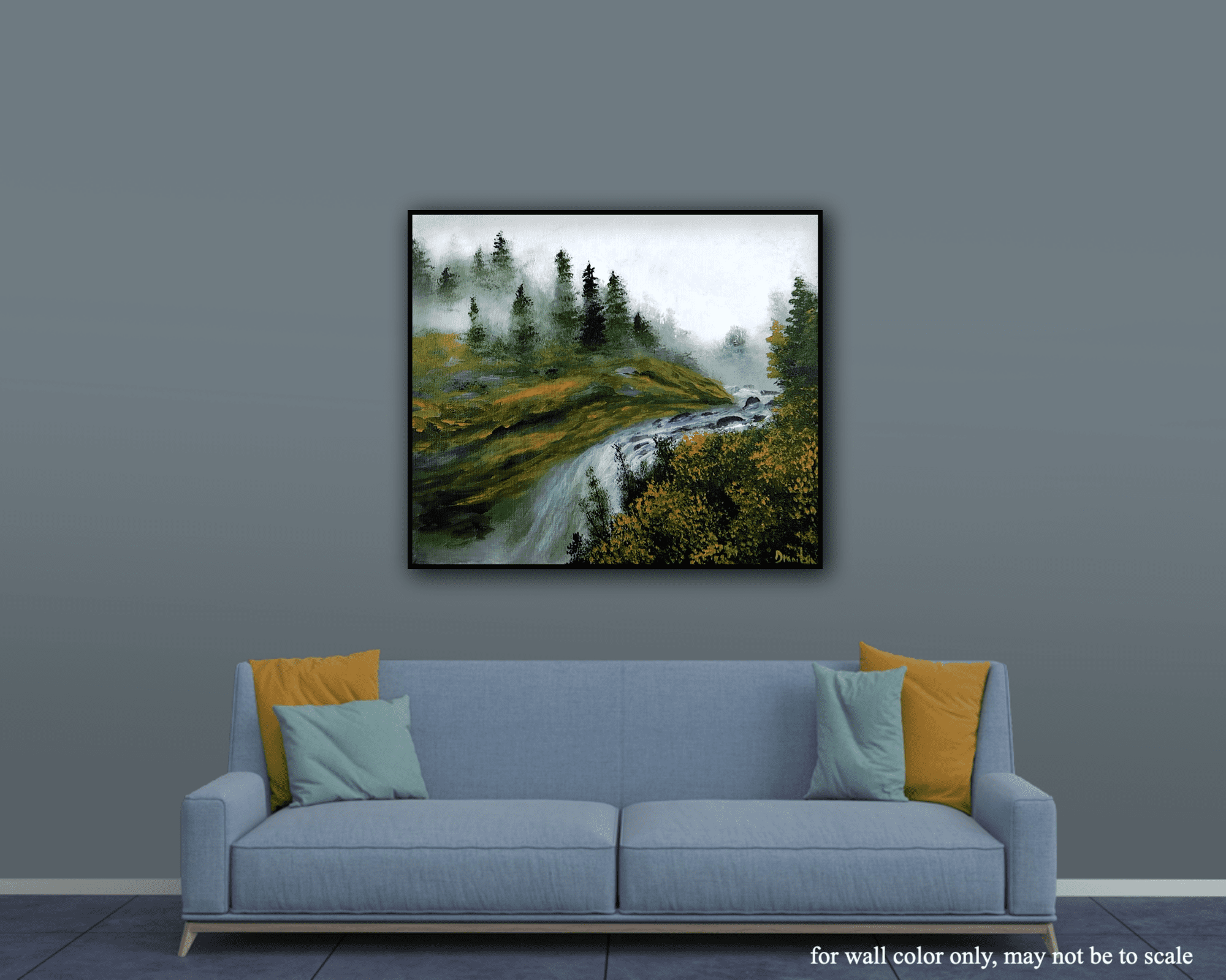 MISTY FOREST WATERFALL - UrArtStudio