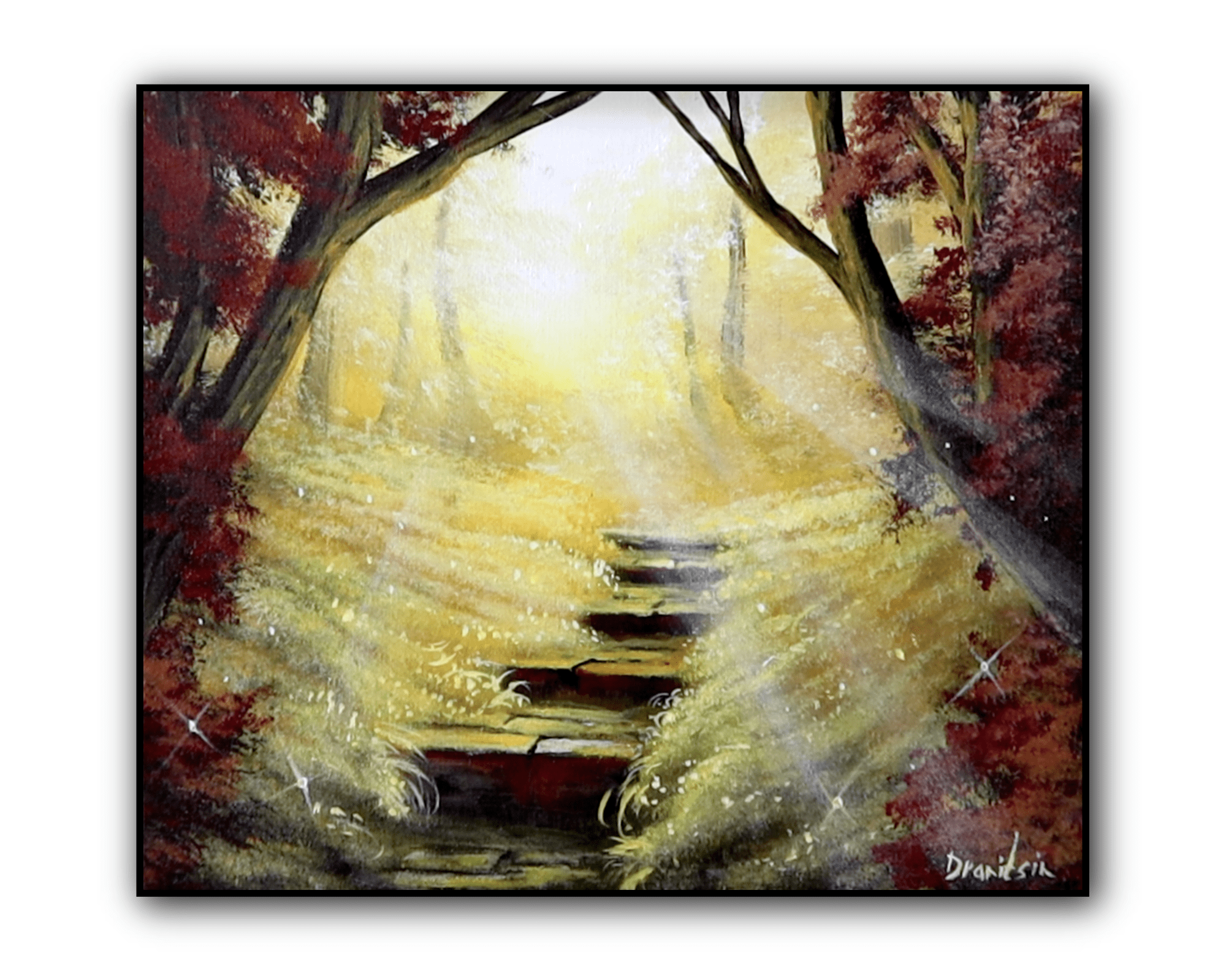 STAIRWAY INTO A SUNLIT FOREST - UrArtStudio