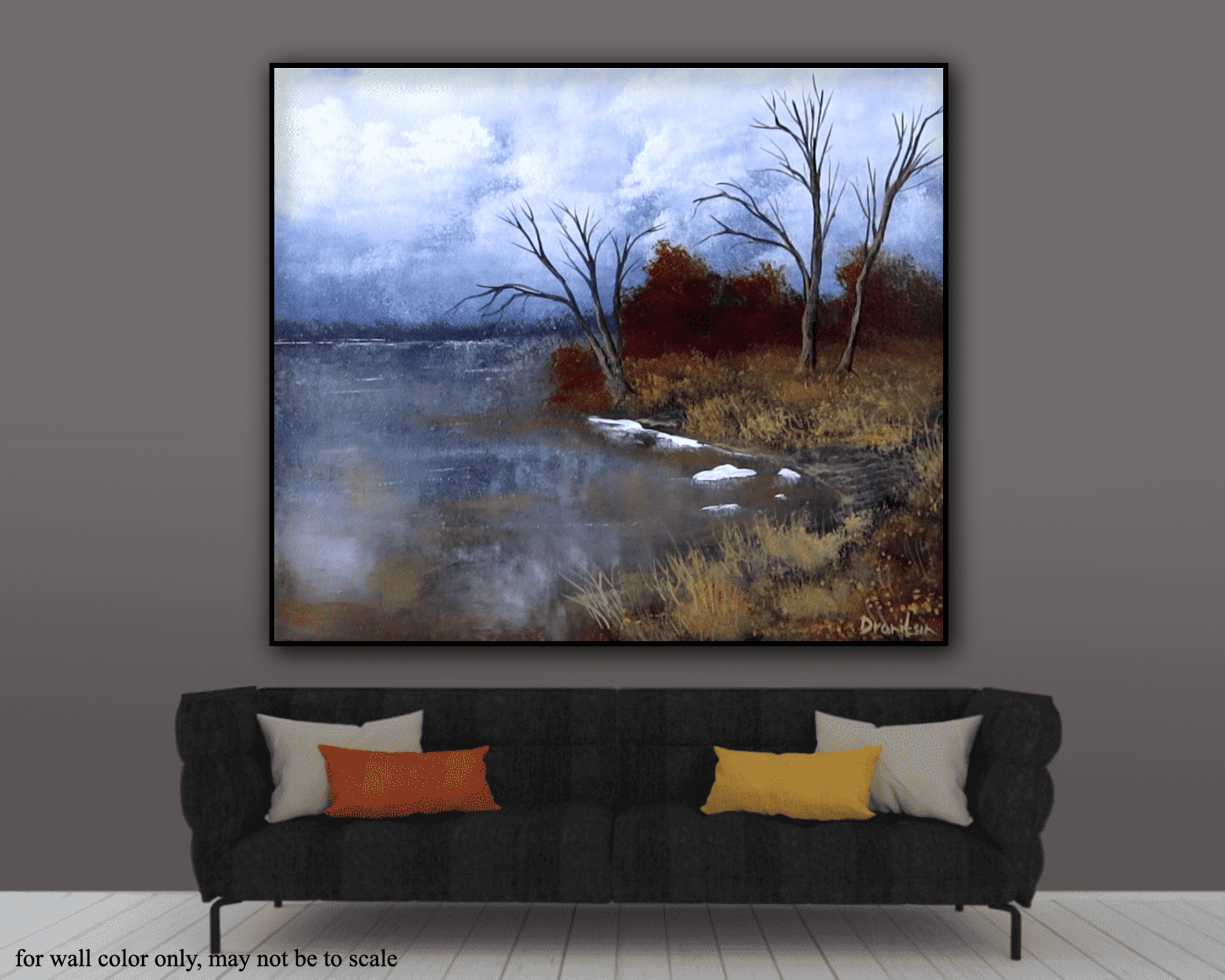 Cloudy Autumn Lake | Step by Step Acrylic Landscape Painting Tutorial ...