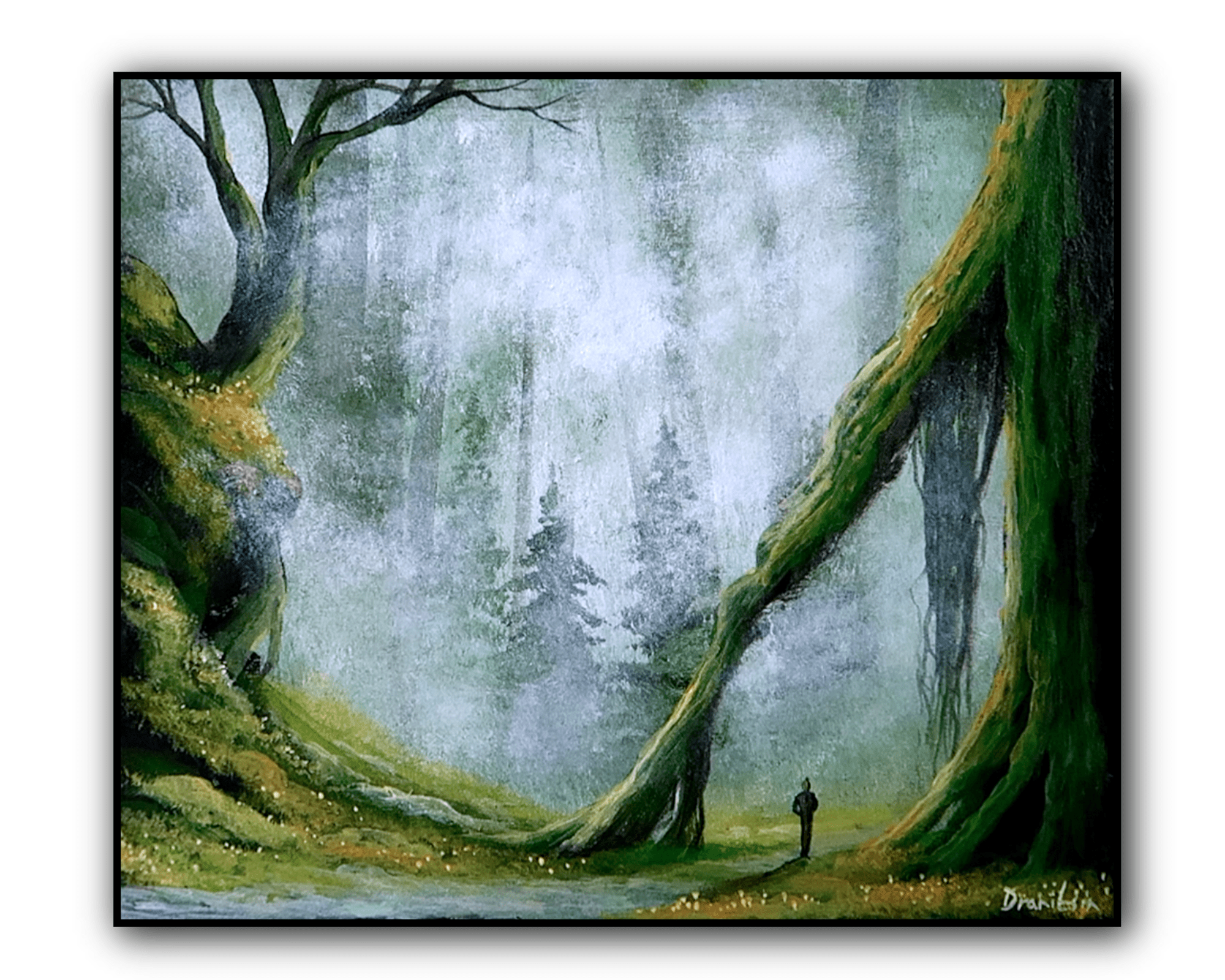 GIANT TREE AND A MAN - UrArtStudio