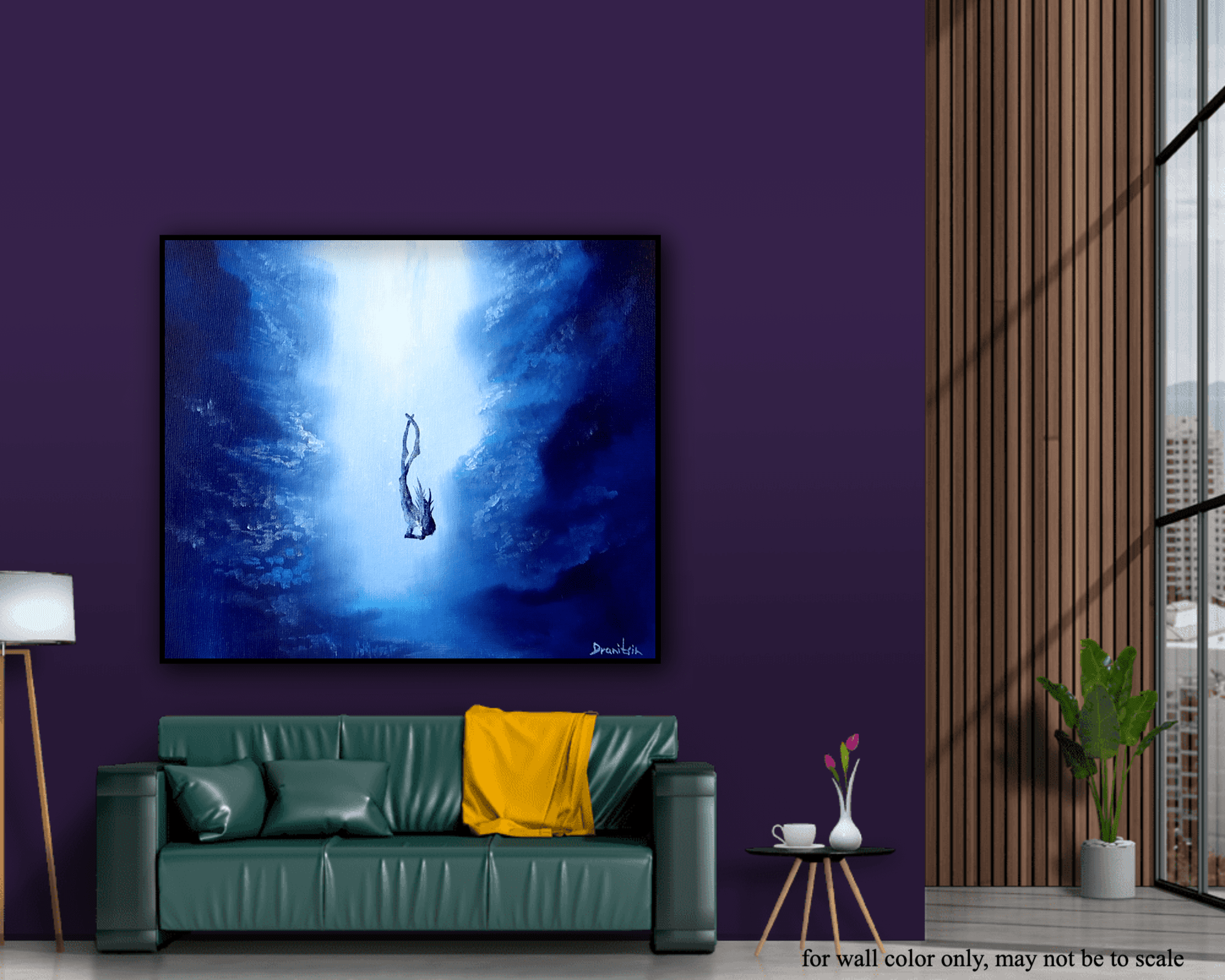 Deep Dive | How to paint a diver in underwater cave | Acrylic step by ...