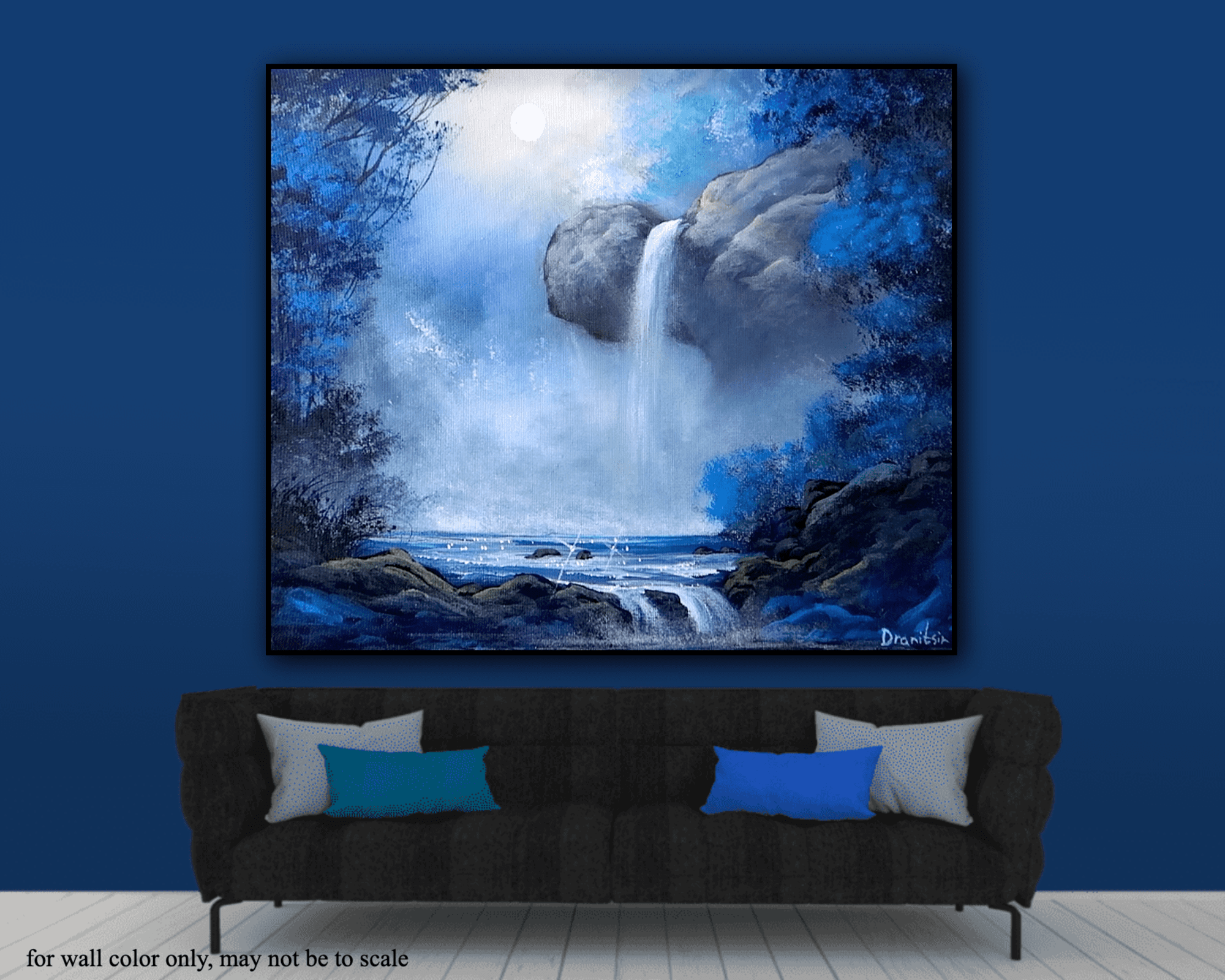 Blue Misty Waterfall - UrArtStudio