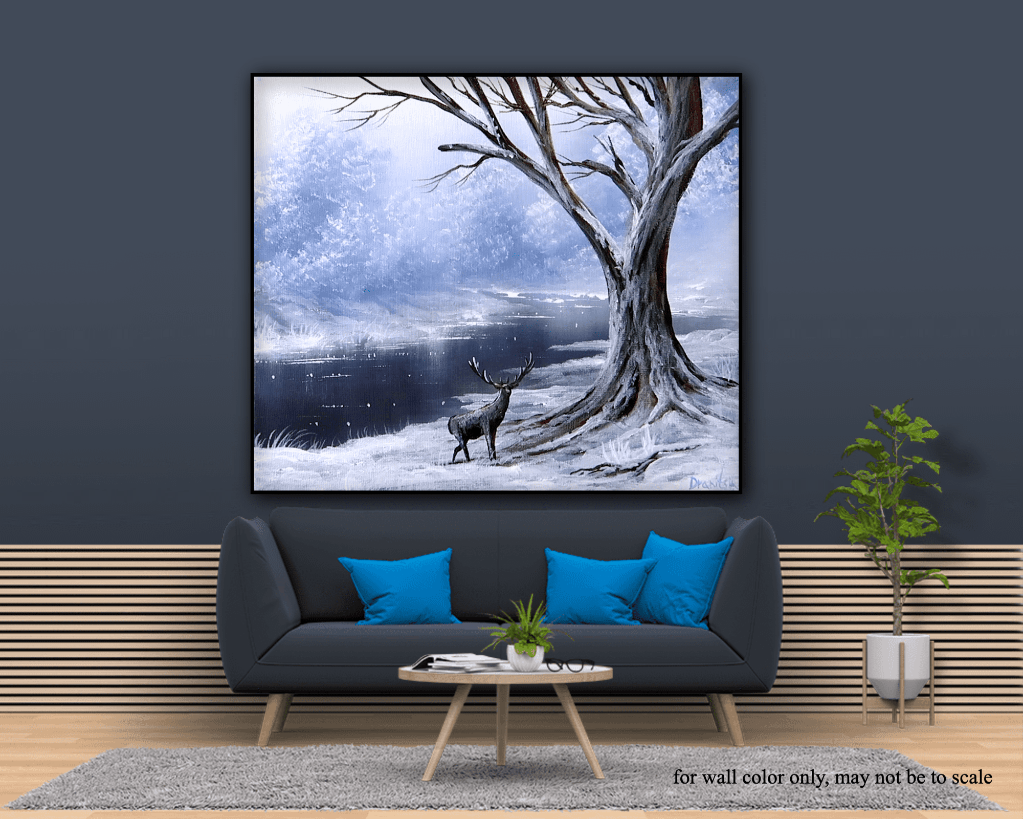 Creating a Frozen River Landscape with a Majestic Stag | Acrylic ...