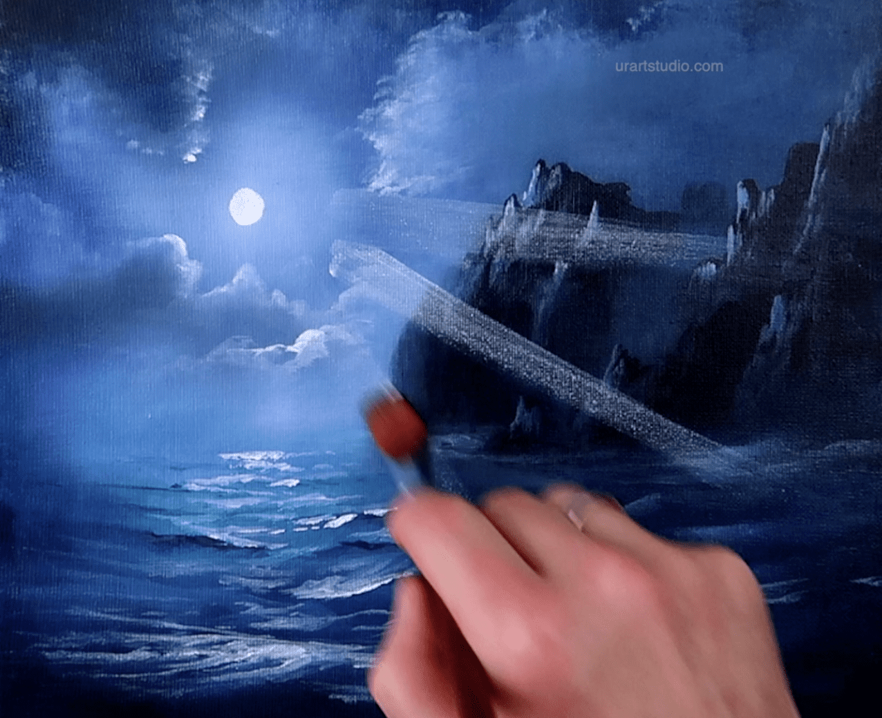 Unleash Your Creativity with URARTSTUDIO's "Silent Night" Painting Guide! - UrArtStudio