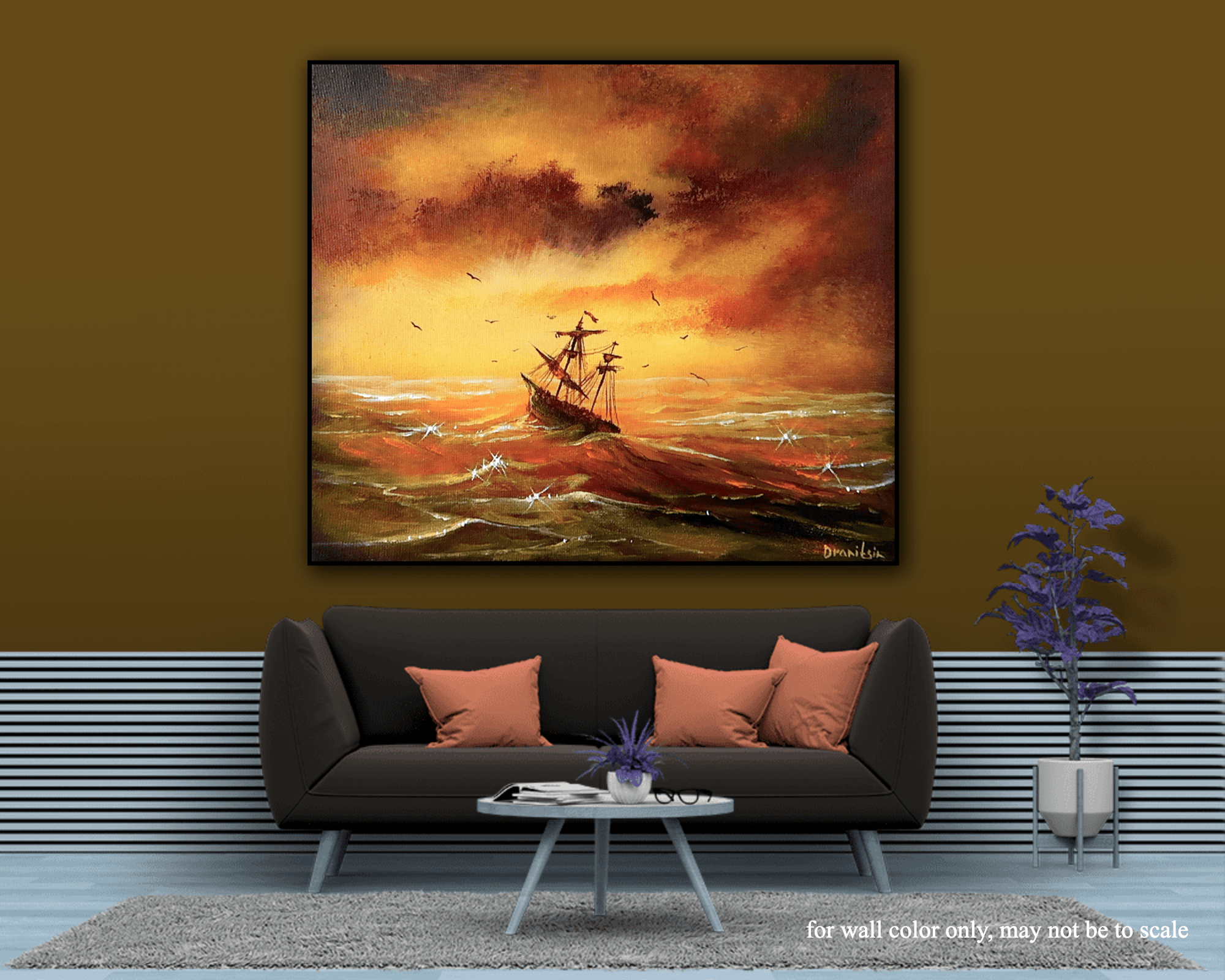 Voyage to Sunset | Acrylic step by step seascape painting techniques ...