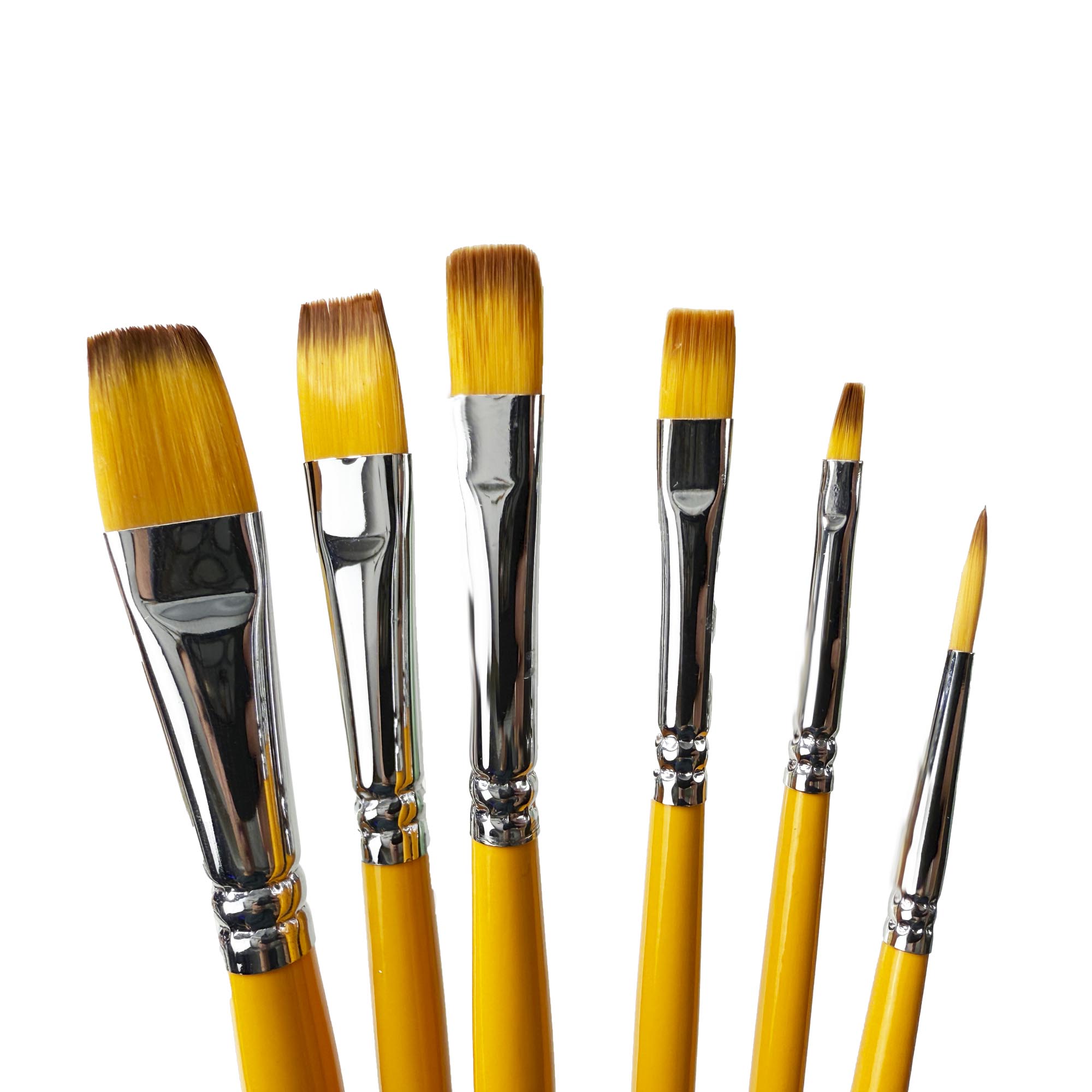 6 SMALL SQUARE BRUSHES - UrArtStudio
