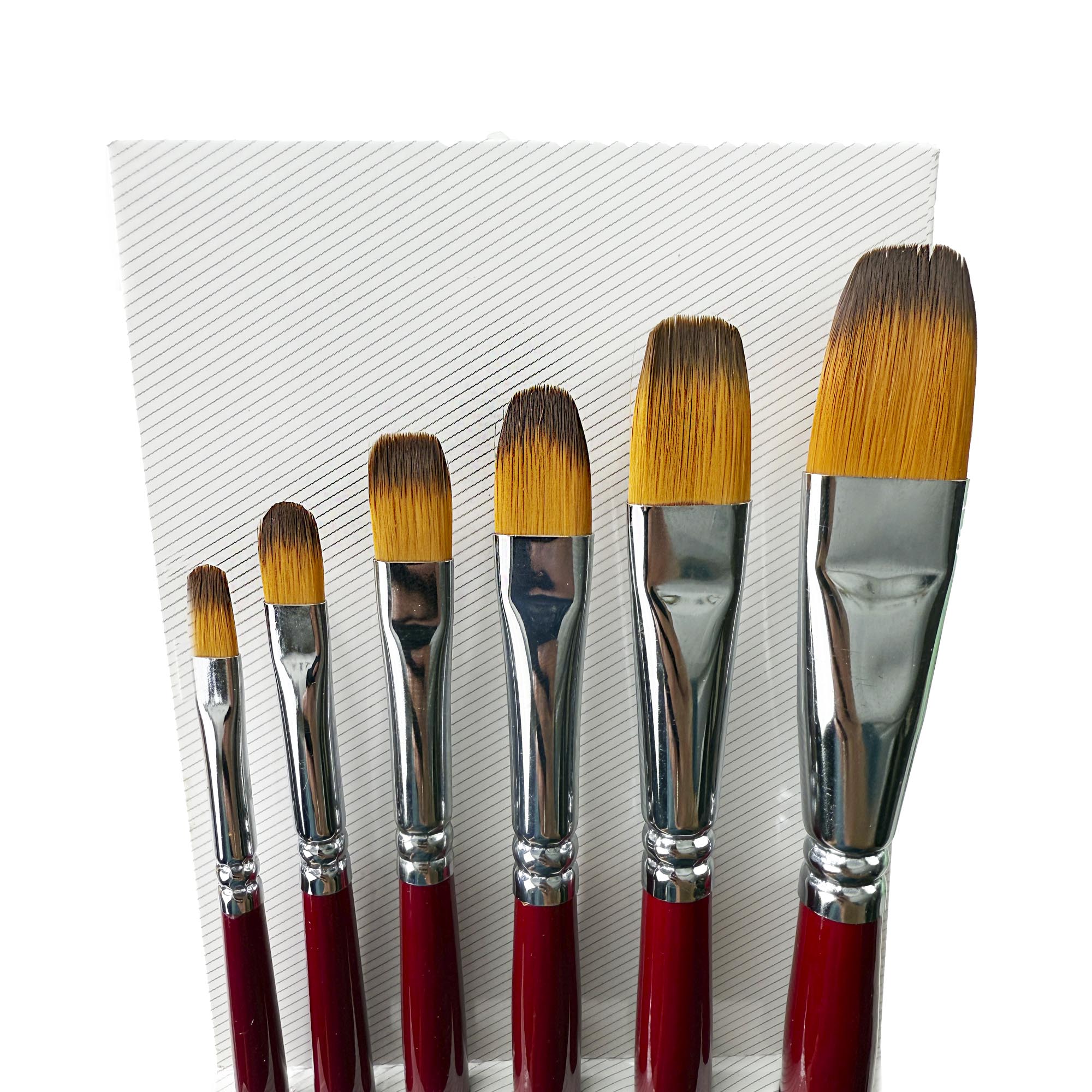 6 FILBERT BRUSHES - UrArtStudio