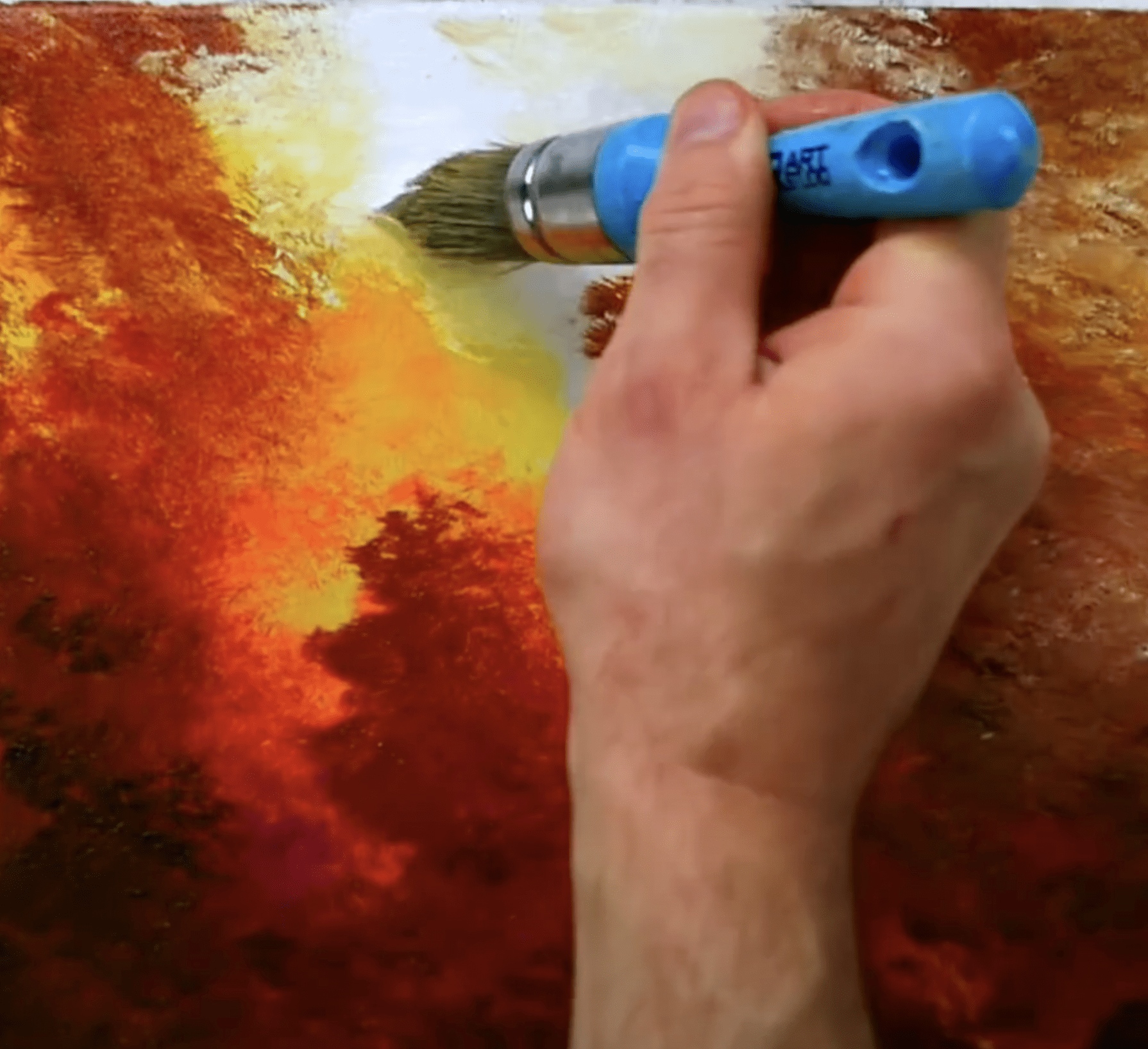 Step by step detailed acrylic landscape painting instructions by ...