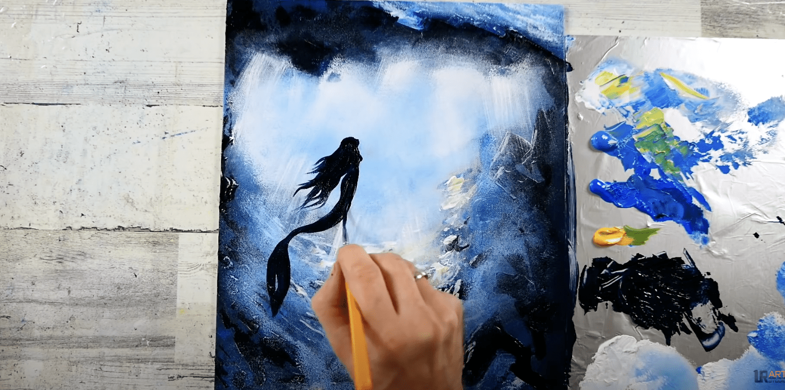 How to Paint Mermaids | Underwater Acrylic Art | Oval Brush & Palette ...