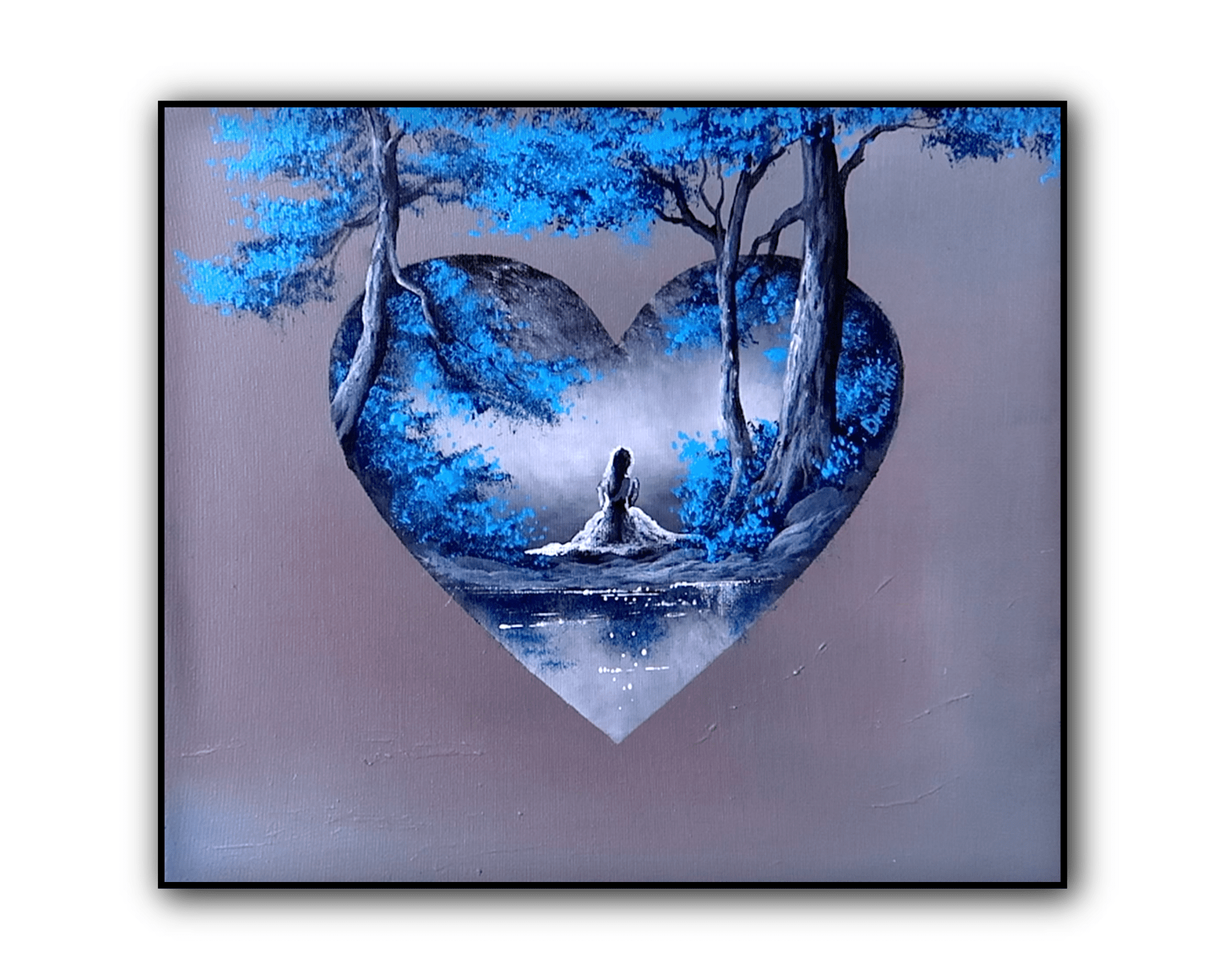 Heart Landscape Painting - UrArtStudio